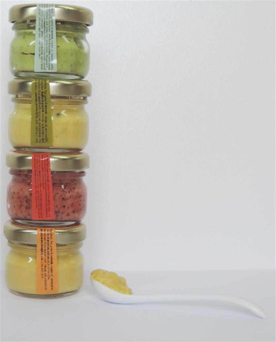 4 pots portion 25 grs de moutarde Fallot Moutarde Dijon. pains d'épices ...